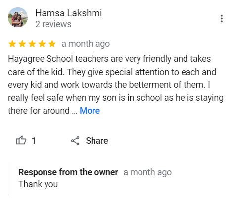 Hayagree School – Address : 3rd Street, near EB office, Babu Nagar ...